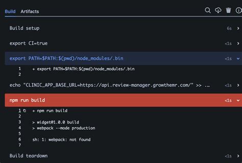 Reactjs Bitbucket Ci Cd Sh 1 Webpack Not Found Stack Overflow