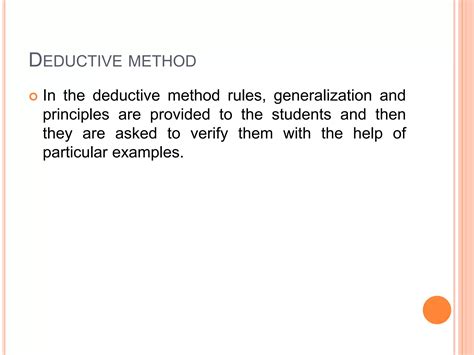 Deductive And Inductive Method Pptx