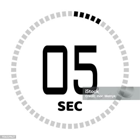 Ilustración De The Seconds Stopwatch Icon Digital Timer Digital