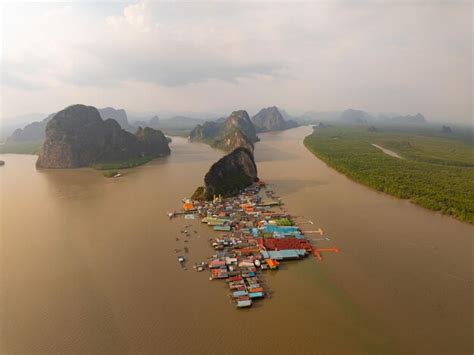 Premium Photo Aerial View Of Panyee Island In Phang Nga Thailand
