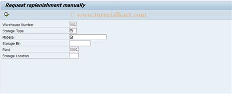 LT0R SAP Tcode Request Replenishment Manually