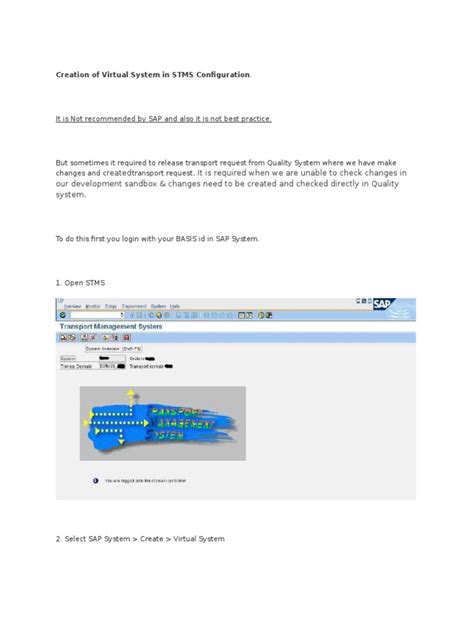 creation of virtual system in stms configuration pdf