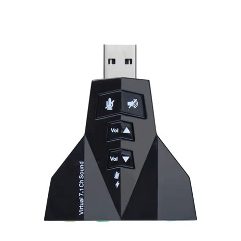Promotion Factory Price External Aluminum Alloy USB Interface Sound Card 7 1 Channel Audio