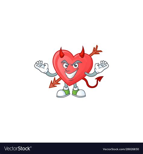 Devil Arrow Love Cartoon Character Design Style Vector Image