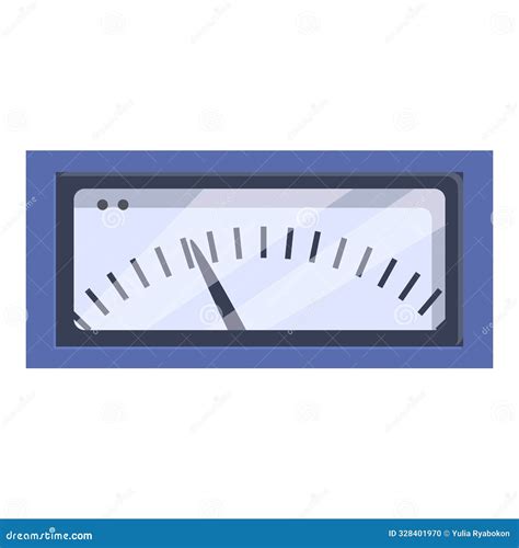 Analog Voltmeter Measuring Voltage With Needle Stock Illustration