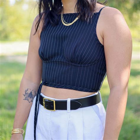 Calvin Crop Sewing Pattern Corset Style Square Neck Pdf Pattern