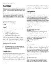 Explore The World Of Geology Courses Requirements And Course Hero