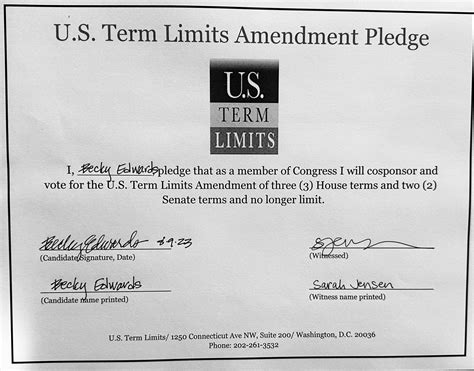becky edwards pledges to term limit congress u s term limits