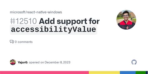 Add Support For `accessibilityvalue` · Issue 12510 · Microsoftreact