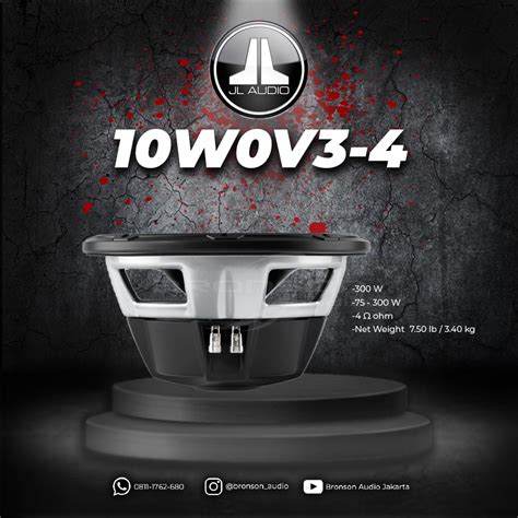 Jual Subwoofer Jl Audio 10w0v3 4 Shopee Indonesia