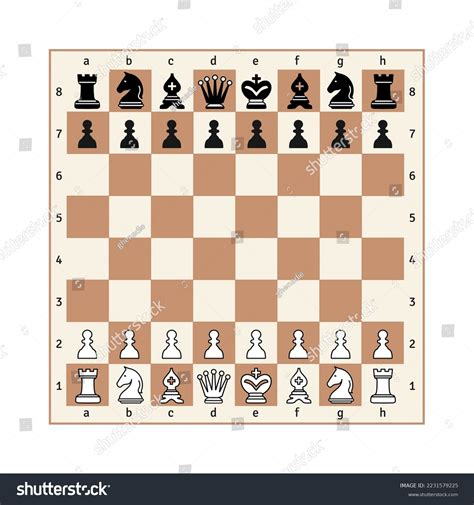 chess pieces chessboard black white pieces stock vector royalty free