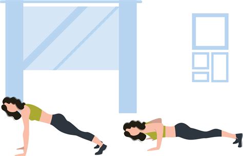 The Girls Are Doing Push Ups 22943943 Vector Art At Vecteezy