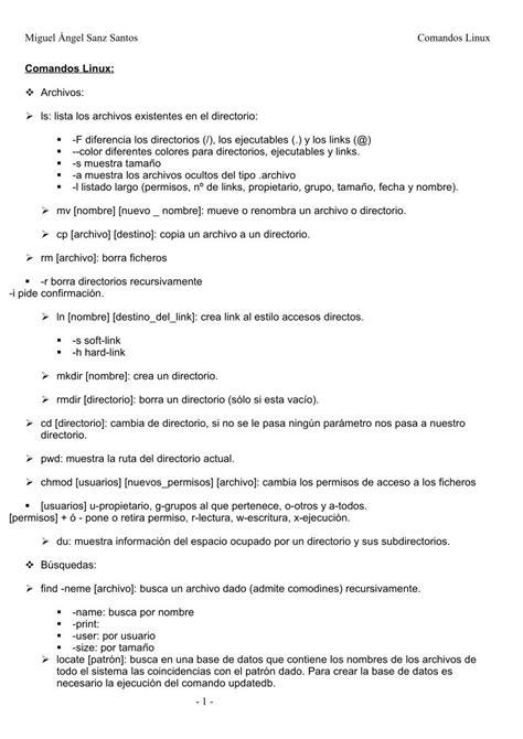 PDF de programación Comandos Linux