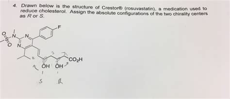 Solved 4 Drawn Below Is The Structure Of Crestor® Rosuv