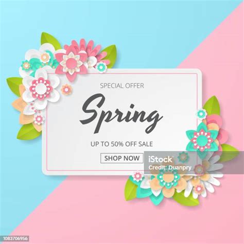 아름 다운 화려한 꽃과 봄 판매 배경입니다 서식 파일 배너 배경 화면 전단지 초대장 포스터 브로셔 바우처 할인 사용할 수 있습니다 벡터 일러스트 레이 션 계절에 대한 스톡