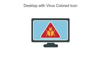 Desktop With Virus Colored Icon In Powerpoint Pptx Png And Editable Eps Format Presentation