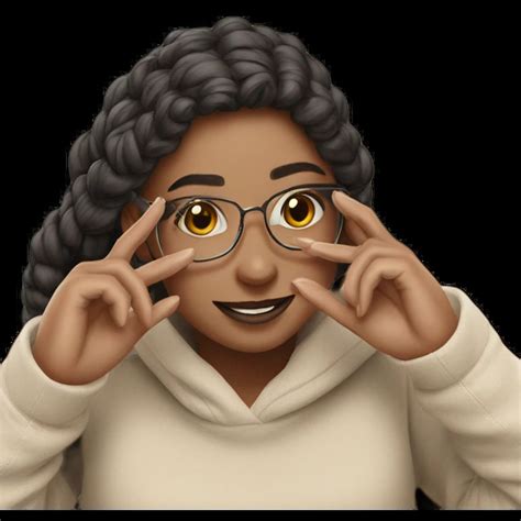 Solo Girl Smiling In Glasses Emoji Ai Emoji Generator