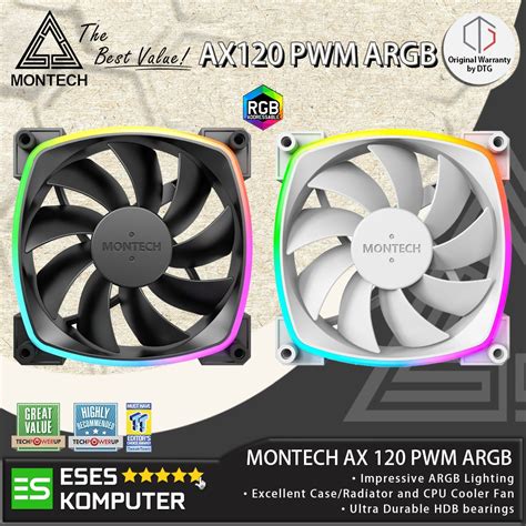 Fan Montech Ax120 Ax 120 Pwm Argb 120mm 12cm Fan Casing Shopee Malaysia