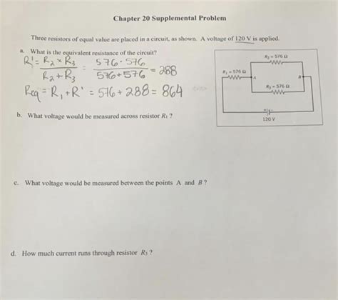 Solved Chapter Supplemental Problem Three Resistors Of Chegg