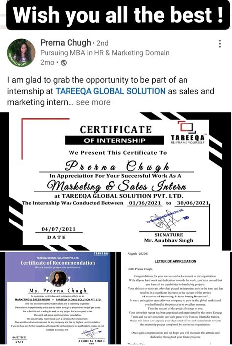 Misbah Khan On Linkedin Hiring Internship Marketing Opportunity