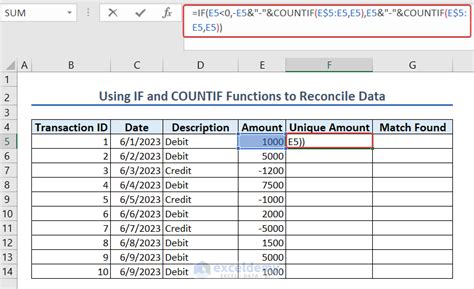 Excel Reconciliation Formula For Data Vendor Bank