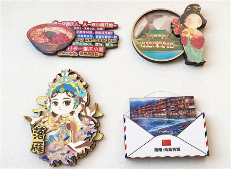 源头工厂木质立体冰箱贴定制城市冰箱贴创意磁吸国风冰箱贴可定制 阿里巴巴