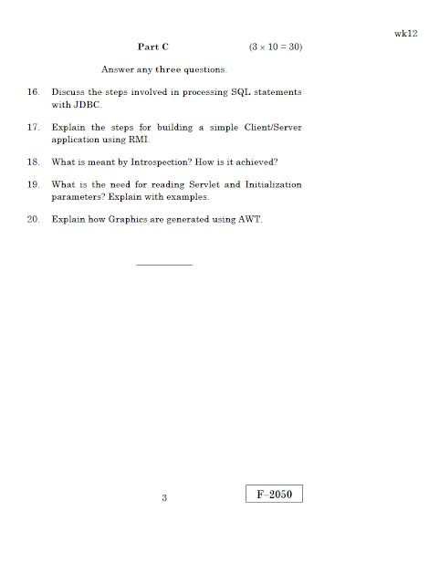 Alagappa University Msccs Advanced Java Programming April 2019