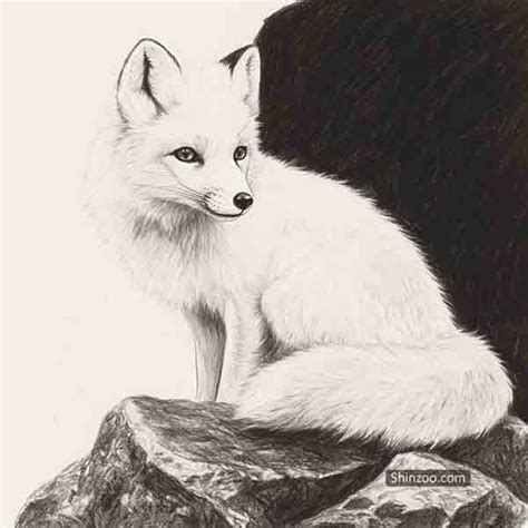 Arctic Fox Drawing Realistic Easy