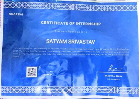 Satyam Srivastav On Linkedin Internship Devtown