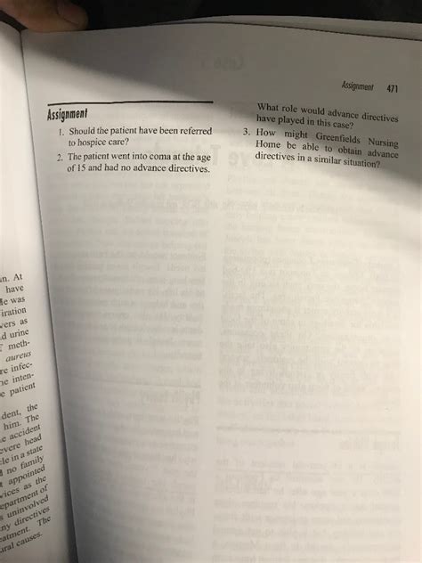 Assignment 471 Assignment 1 Should The Patient Have