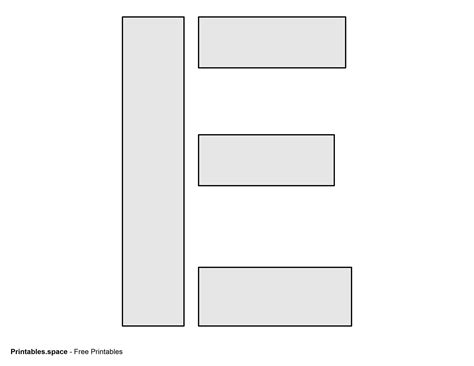 Letter E Stencil Free Printable Letter Stencils Free Printables