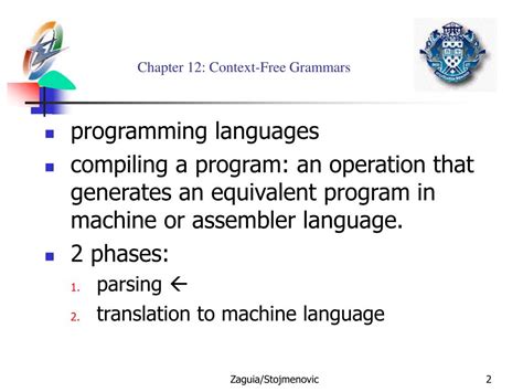 Ppt Csi 3104 Winter 2006 Introduction To Formal Languages Chapter 12 Context Free Grammars