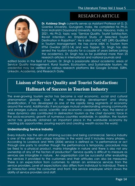 Pdf Liaison Of Service Quality And Tourist Satisfaction Hallmark Of