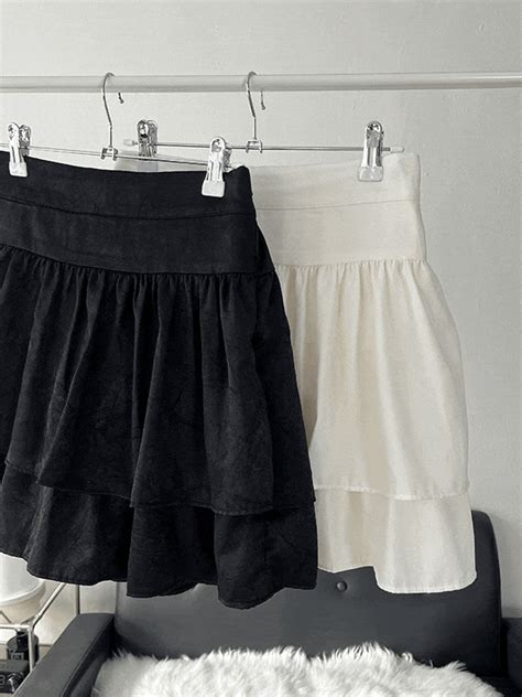 당일발송속바지o 러블리 이브닝 캉캉 프릴 이중레이스 스커트2color 에이블리