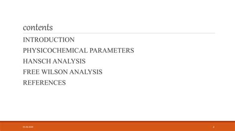 Qsar Parameters By Ranjeeth K Pptx Chemistry Science
