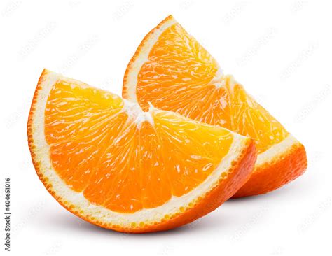 Orange slices isolated. Orang slice on white background. Orange fruit ...