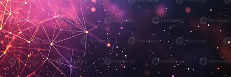 Futuristic Digital Network Visualization With Glowing Nodes And Lines Representing Data