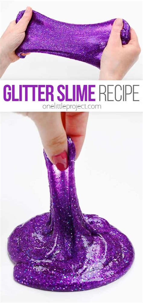 How To Make Glitter Slime Easy Recipes With Glue And Glitter Glue