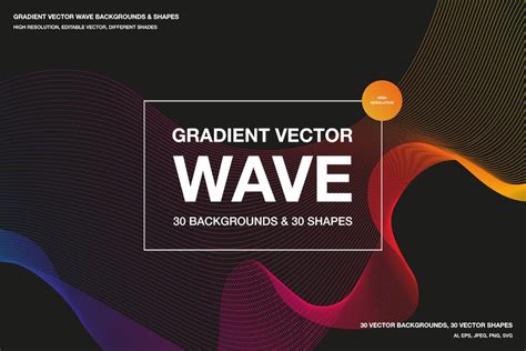 Gradient Vector Wave Backgrounds And Shapes Graphics Envato Elements