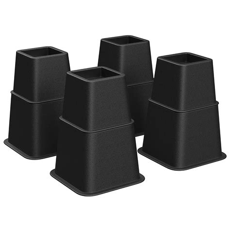 Songmics Bed Risers 4 Pack Furniture Risers Heavy Duty Bed Lifts In