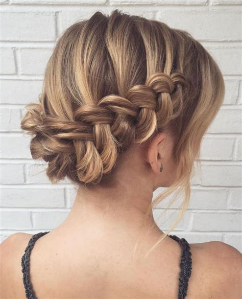 Updo Hairstyles With Braiding Hair Medium Length Hairstyles