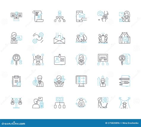 Emotional Intelligence Linear Icons Set Empathy Understanding Compassion Awareness