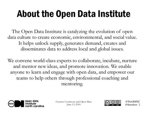 Creative Commons And Open Data