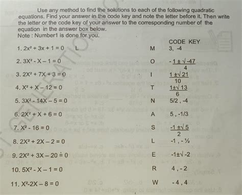 solved use any method to find the solutions to each of the following