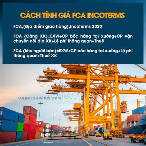 Fca Là Gì Trong Xuất Nhập Khẩu Cách Tính Giá Fca Chi Tiết