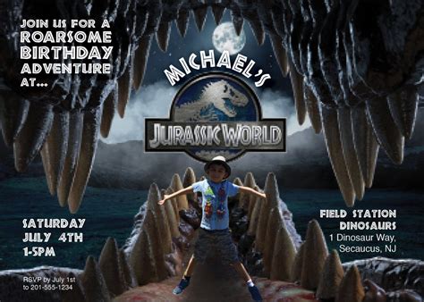 Jurassic World Birthday Party Invitations At Matilda Howard Blog