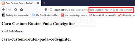 Kursus SEO Private Online Cara Custom Router Pada Codeigniter Kursus Website Digital