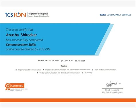 Anusha Shirodkar On Linkedin Tcsion
