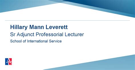 Faculty Profile Hillary Mann School Of International Service