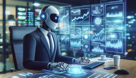 Advanced Humanoid Artificial Intelligence Robot Interacting With